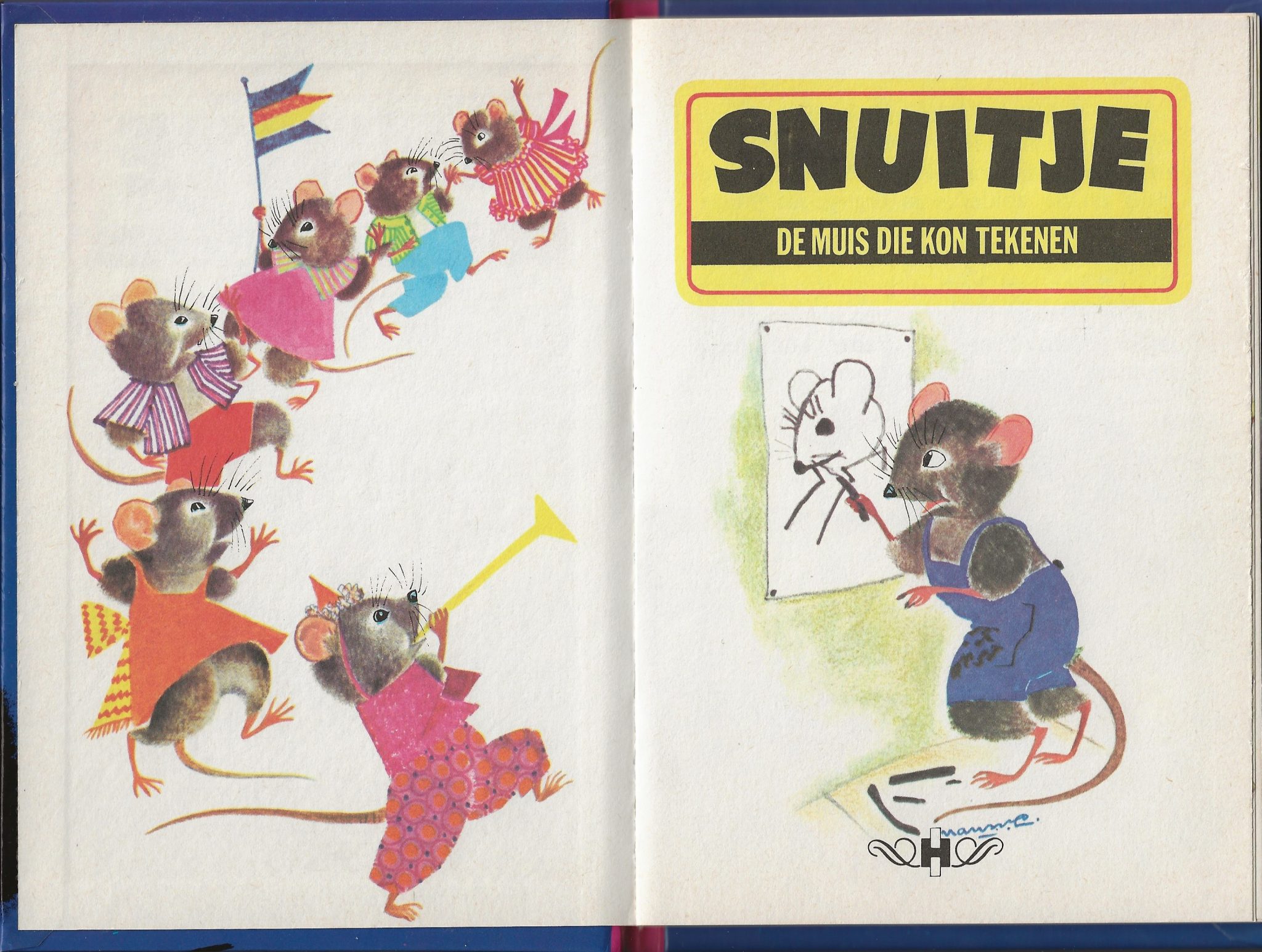 Snuitje de muis die kon tekenen – ill. Nans van Leeuwen – Zomaar Vintage